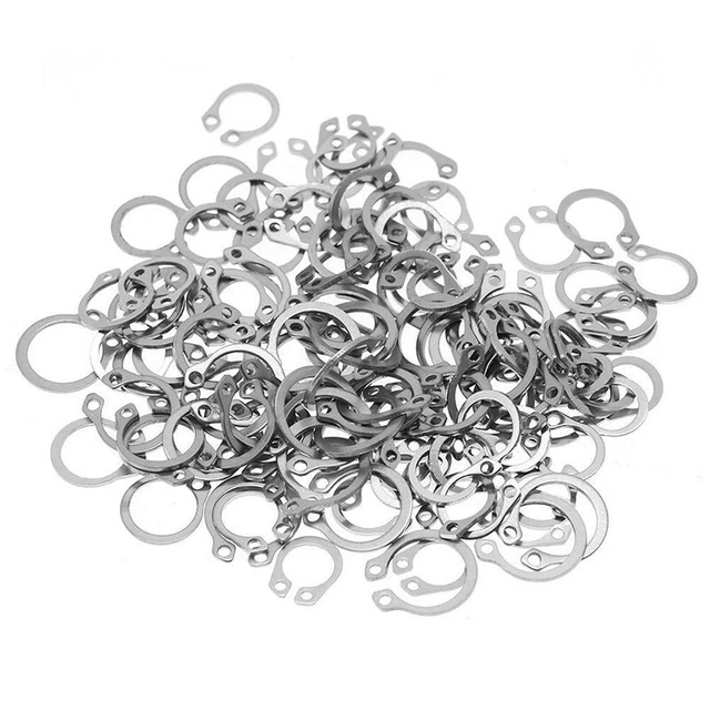 PREMIUM STAINLESS STEEL Retaining Ring Assortment 120Pcs for ...
