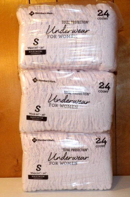 MEMBER'S MARK TOTAL Protection Incontinence Underwear for Women Small ...