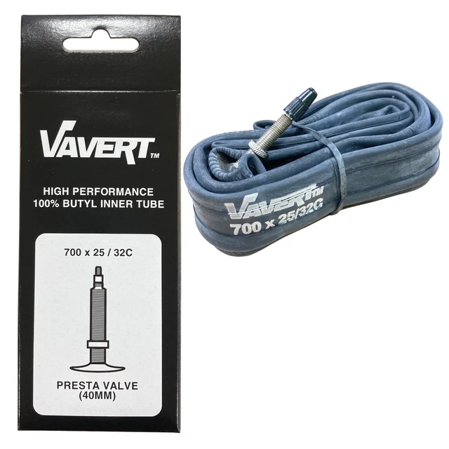 PRESTA INNER TUBE 700 X 25-32c Hybrid Road Gravel Bike Innertube Presta ...
