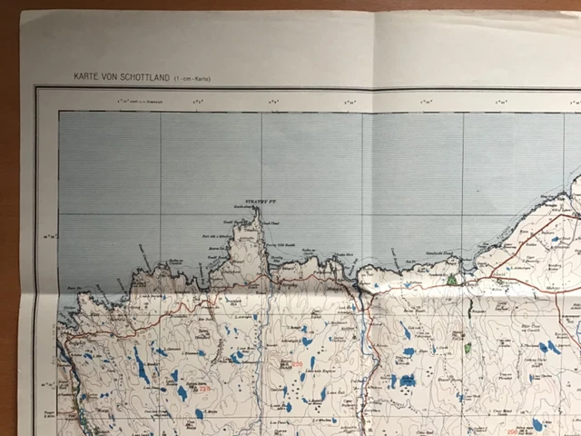 ORIGINAL WW2 GERMAN Military Map Of Wick, Scotland 8/39 EUR 9,33 ...