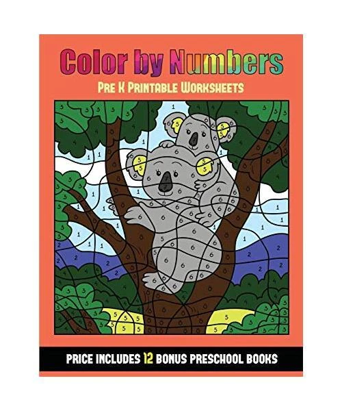 PRE K PRINTABLE Worksheets (Color By Number - Animals): 36 Color By ...
