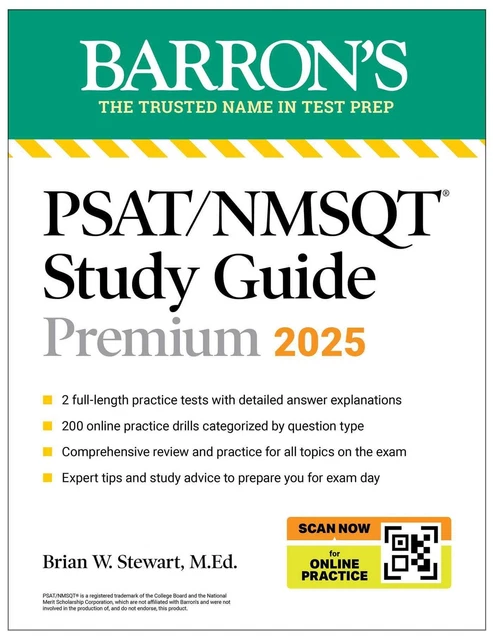 PSAT/NMSQT PREMIUM STUDY Guide: 2025: 2 Practice Tests + Comprehensive ...