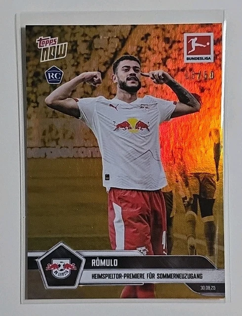 TOPPS NOW BUNDESLIGA 2025/2026 - Card 014 - Romulo - RB Leipzig - BLACK ...
