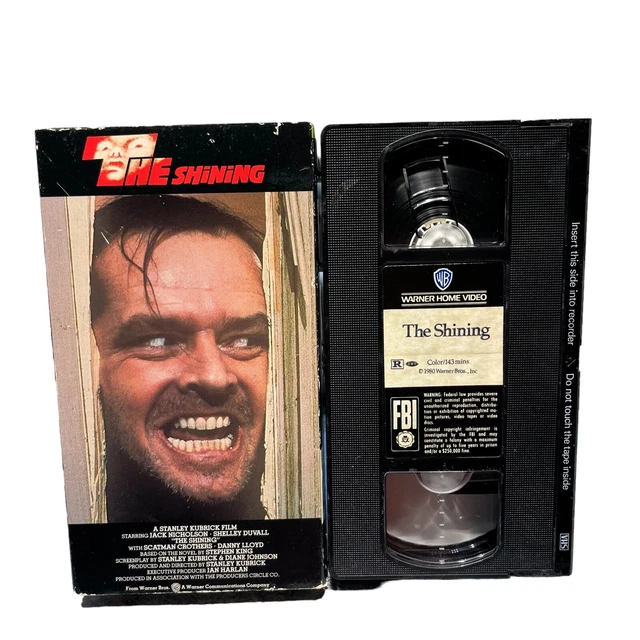 THE SHINING VHS Jack Nicholson, Kubrick, Stephen King 1990 Warner Bros tape! £11.92 - PicClick UK