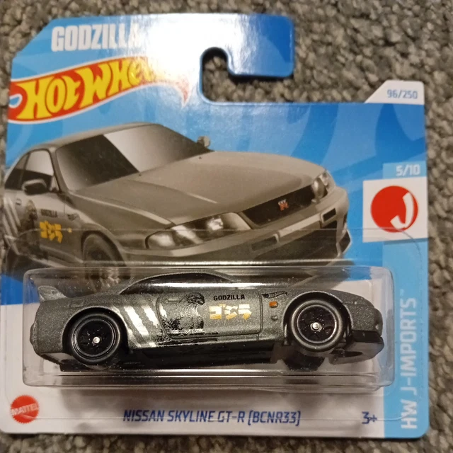 2024 HOT WHEELS NISSAN SKYLINE GT-R (BCNR33) GODZILLA in grey on short ...