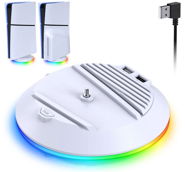 RGB LIGHT VERTICAL Stand For Playstation 5 PS5 Slim Digital/Disc ...