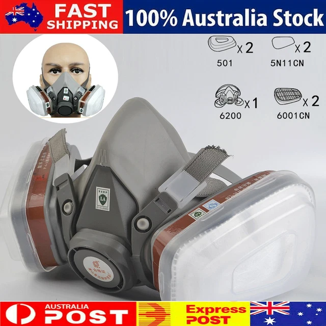 7 IN 1 Half Face Gas Mask Facepiece Spray Painting Respirator Gas Mask ...