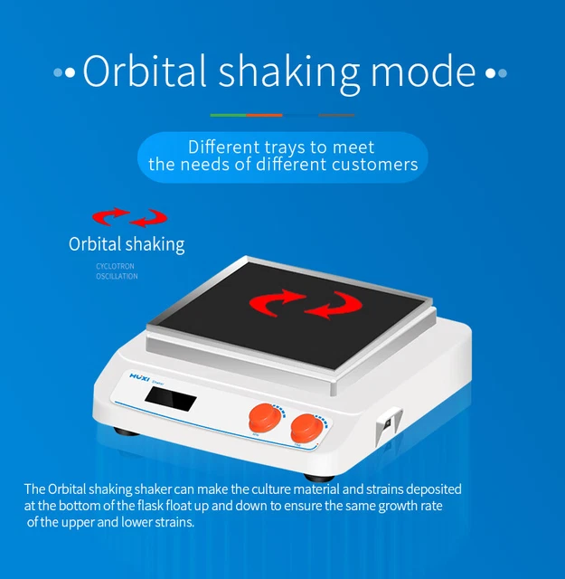 DESKTOP ORBITAL AGITADOR Circular Shaker Laboratory Flask Liquid Mixer ...