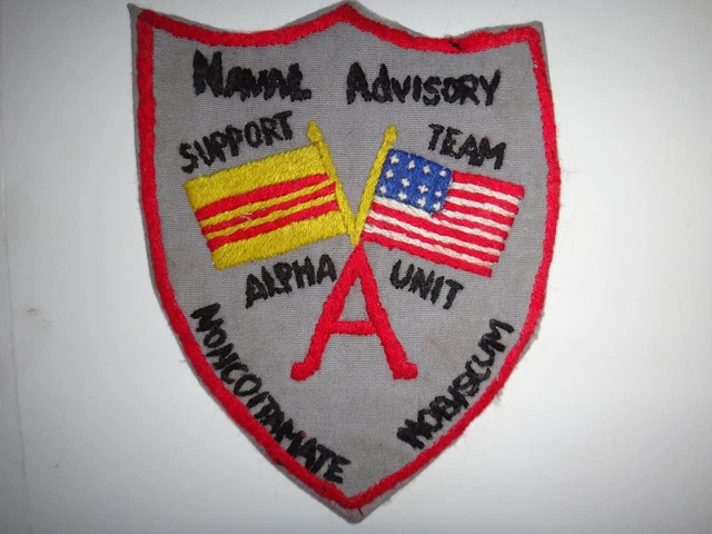 VIETNAM WAR US Naval Advisory Support Team ALPHA UNIT Hand Sewn Patch £ ...