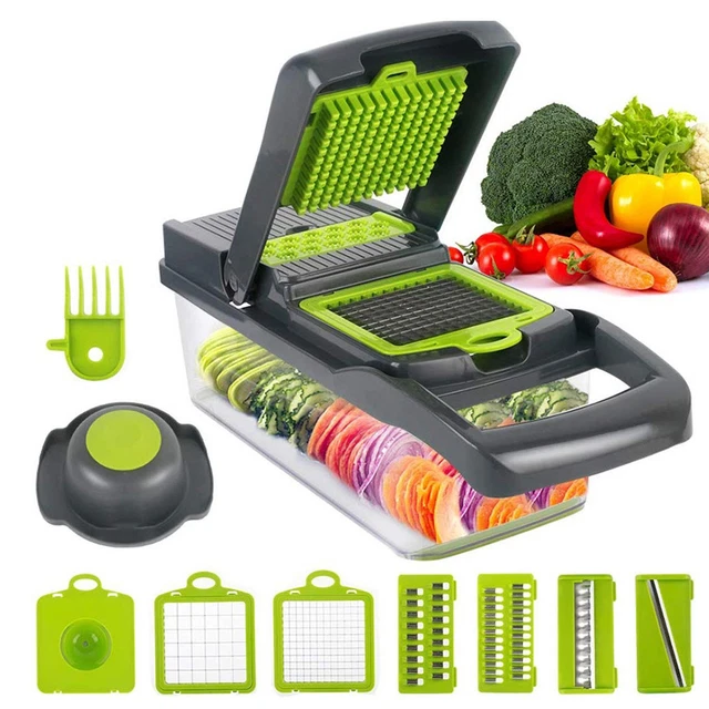 15 IN 1 Vegetable Chopper Salad Fruit Mandolin Slicer Food Dicer Cutter ...