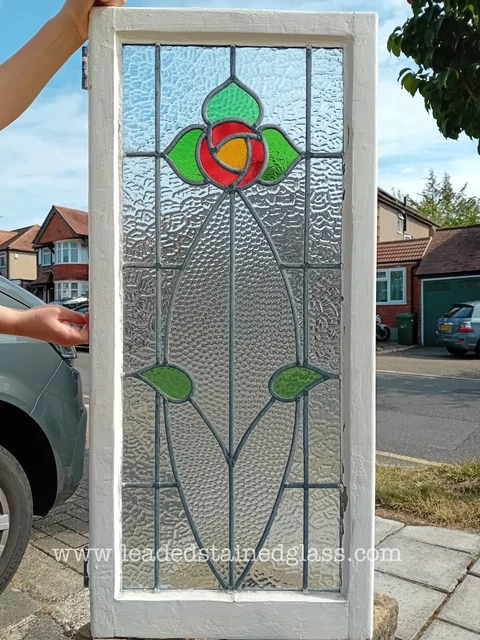 LEADED LIGHT STAINED glass majestic window. A1695b. DELIVERY POSSIBLE ...