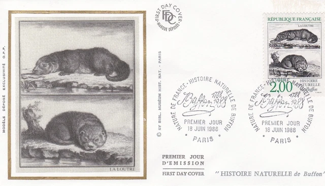 FRANCE 1988 FDC Nature from France History Natural Buffon yt 2539 £1.00 ...