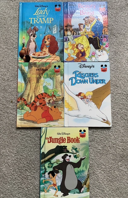 DISNEY WONDERFUL WORLD reading Beauty Beast Winnie Pooh Jungle Book ...