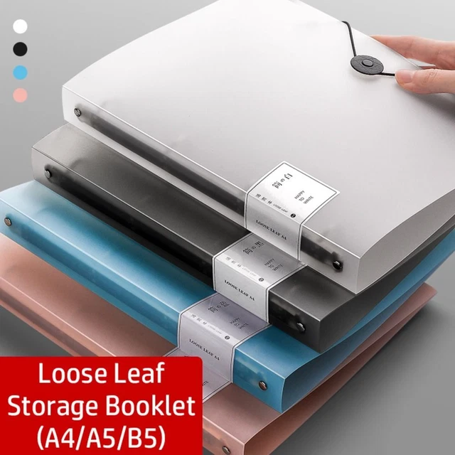 LOOSE LEAF STORAGE Booklet A4/A5/B5 Binder Photo Album Ticket Holder ...