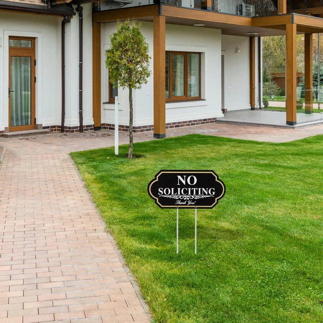 NO SOLICITATION SIGN Soliciting Plaque for House Door Signs Home £7.19 ...