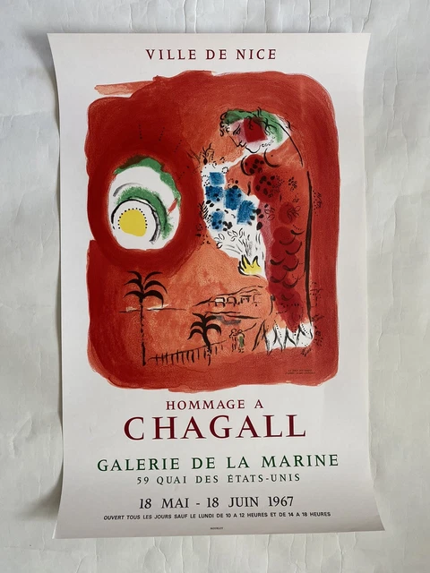 AFFICHE ANCIENNE ORIGINALE Marc Chagall 1967 EUR 600,00 - PicClick FR