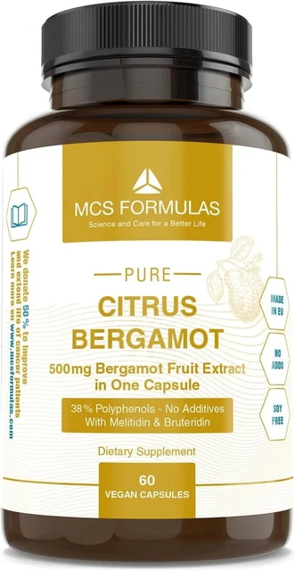 Citrus Bergamot 500 Mg Vegan Capsule 38 Polyphenols From Italy £