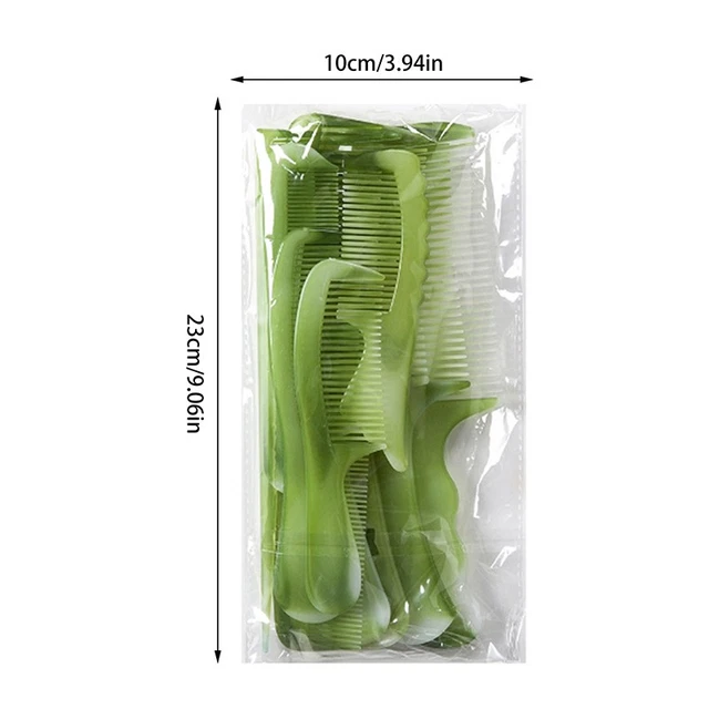 FOLDING RESISTANT 10 Comb Set, Plastic Comb, Beef Tendon Green Comb FE ...