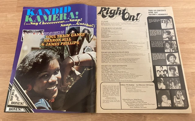 VINTAGE RIGHT ON Magazine April 1975 Featuring Michael Jackson Soul ...