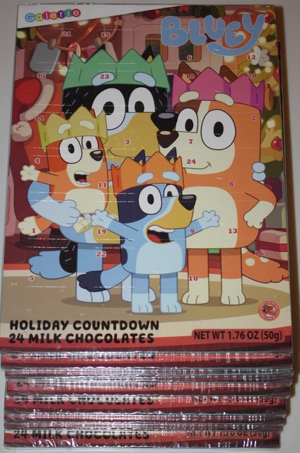 BLUEY HOLIDAY 8-PACK Countdown Advent Calendar Galerie Milk Chocolates ...
