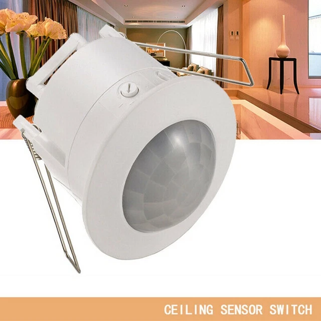 IP65 RECESSED PIR Ceiling Occupancy Motion Sensor Detector Light-Switch ...