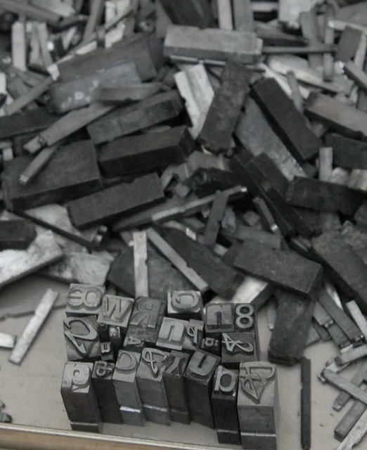 2,7 KG CARACTÈRES en plomb lettres typographie imprimerie letterpress ...