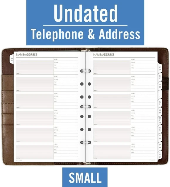 DAY RUNNER HARRISON Phone and Address Book, Directory, 5-1/2" x 8-1/2 ...