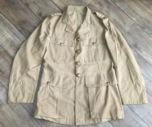 WW2 BRITISH OFFICER Khaki Drill Jacket - Badged For Royal Tank Regiment ...