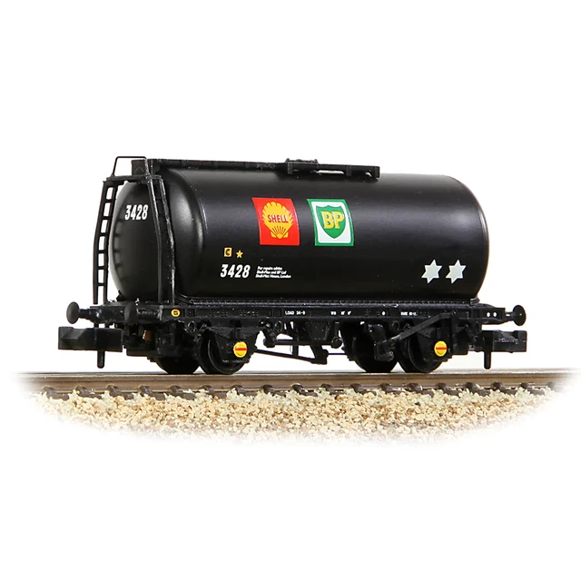GRAHAM FARISH 373-778C N Gauge BR 45T TTA Tank Wagon 'Shell/BP' Black £ ...
