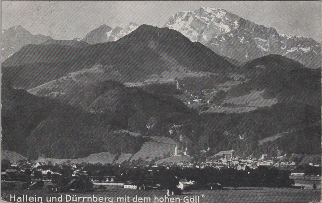 AK, ANSICHTSKARTE, HALLEIN und Dürrnberg mit dem hohen Göll (BM)50657 ...