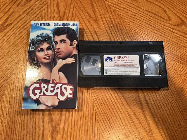 GREASE (VHS, 1990) John Travolta, Olivia Newton-John LIKE NEW CONDITION ...