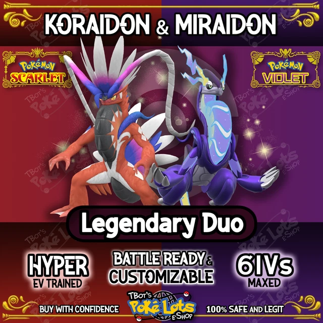 KORAIDON MIRAIDON Legendary Paradox Duo Pokémon Violet Écarlate USA EUR ...