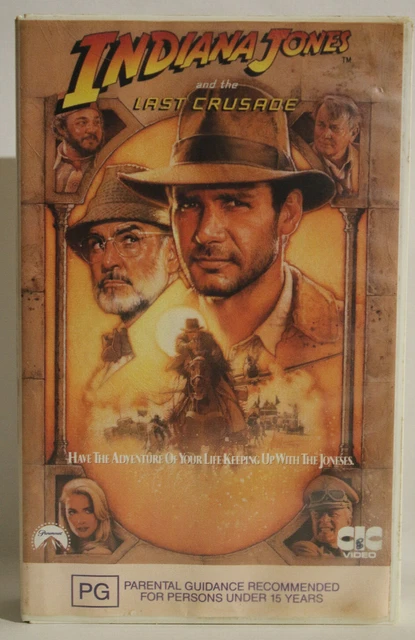 INDIANA JONES AND the Last Crusade (VHS) CIC Video 1989 Ex-Rental Tape ...