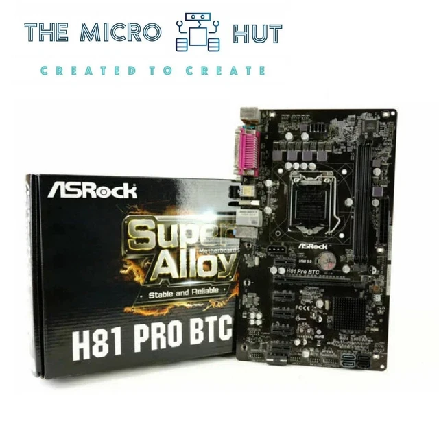 ASROCK H81 PRO BTC R2.0 Intel H81 LGA 1150 (Socket H3) ATX Mainboard £ ...