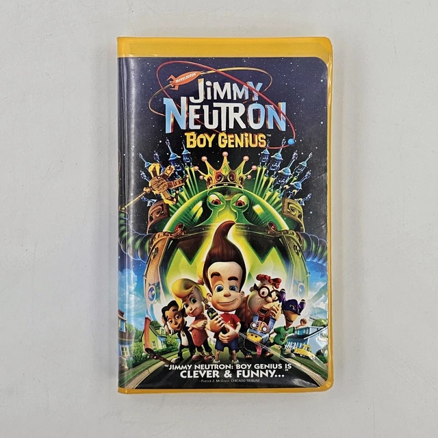NICKELODEON JIMMY NEUTRON: Boy Genius YELLOW VHS Video Tape 2002 TESTED ...