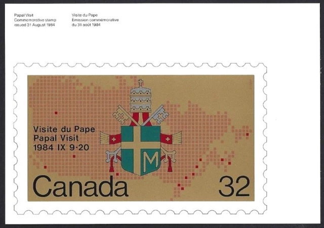 🍁CANADA #1030 "PAPAL VISIT" Brand New 1984 Postcard $2.49 - PicClick CA