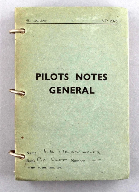 RAF PILOTS NOTES General 4Th Edition A.p. 2095 Raf Royal Air Force 1949 ...