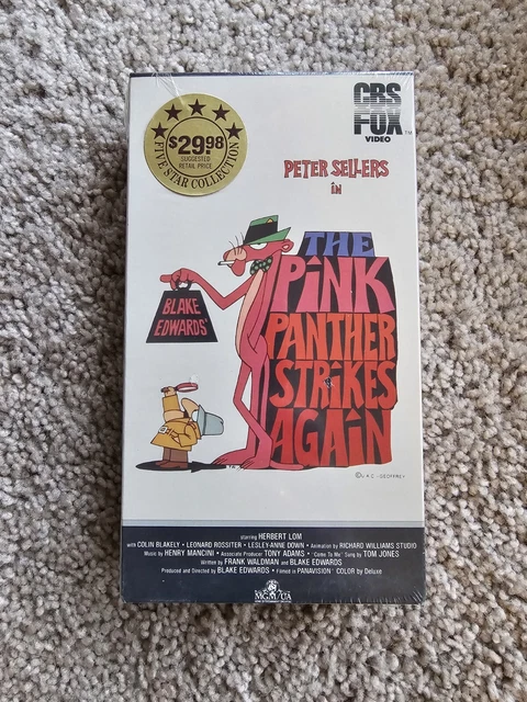THE PINK PANTHER Strikes Again VHS 1976 / 1984 Factory Sealed CBS FOX ...