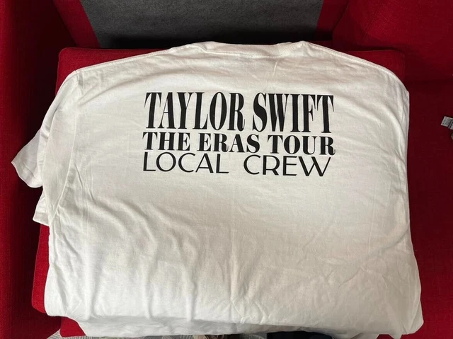 TAYLOR SWIFT THE Eras tour Stockholm local crew t shirt men xl white ...
