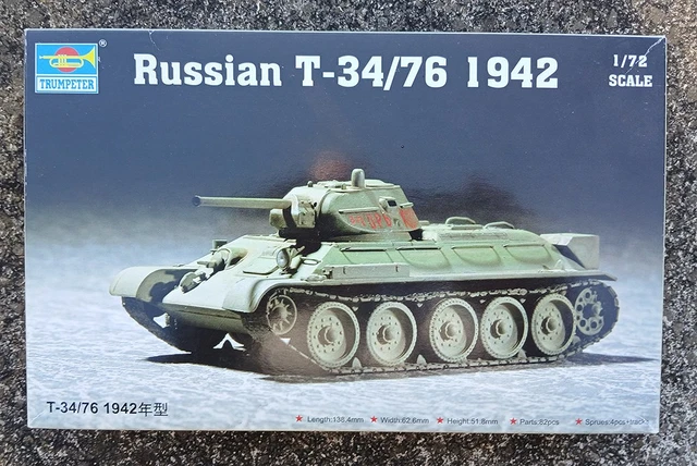 MODELLBAUSATZ TRUMPETER T-34/76 1942 in 1:72 Panzer Bausatz WW2 EUR 10 ...