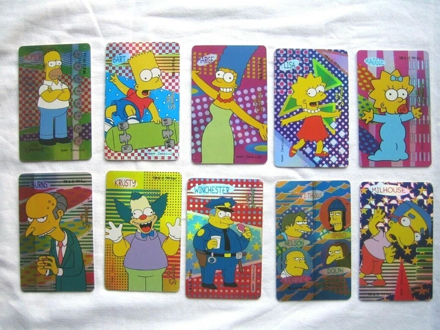 KINDER FERRERO SORPRESINE SERIE COMPLETA SIMPSONS 10x CARDS OLOGRAFICHE ...
