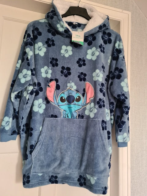 DISNEY CLASSIC LILO & STITCH SNUDDIE Hood Oversize Blanket Hoodie Oodie ...