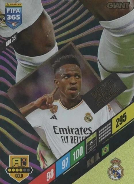 PANINI FIFA 365 Adrenalyn XL 2024 Collection VINI JR GIANT Card #GOL35 ...
