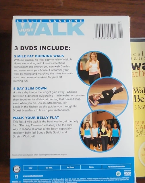 LESLIE SANSONE’S WALK At Home 3 DVD Set The Miracle Miles 3 and 5 ...