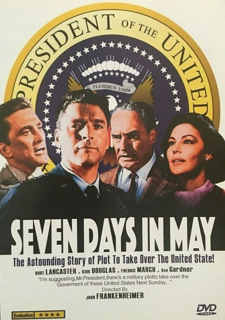 SEVEN DAYS IN MAY (1964) Kirk Douglas - Public Domain DVD NO CASE EUR 4 ...