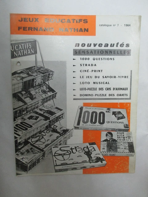 CATALOGUE JEUX ÉDUCATIFS Fernand Nathan de 1964(Ciné print,Loto Musical ...