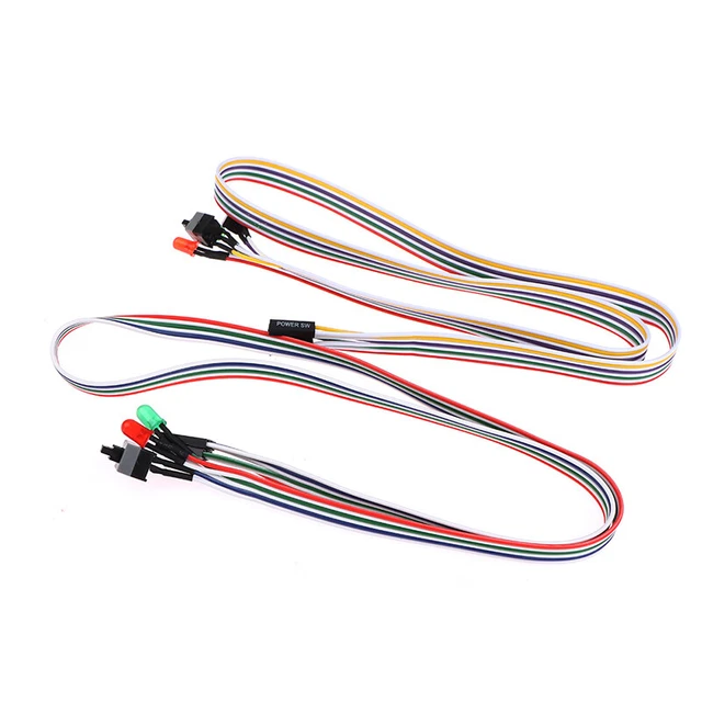 ATX PC COMPUTE Motherboard Power Cable On/Off/Reset LED Light Power ...