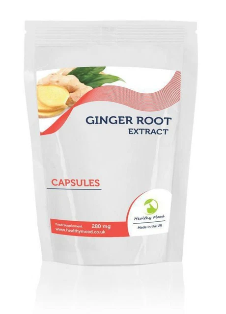 GROUND GINGER ROOT 280mg x180 Capsules Letter Post Box Size £18.52 ...