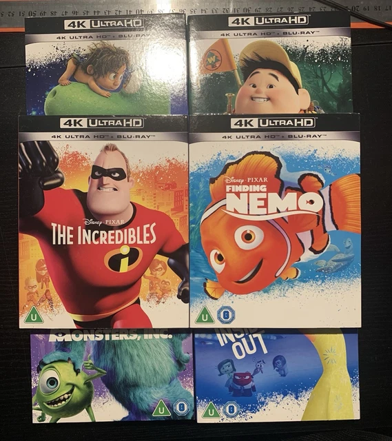 PIXAR 4K ULTRA HD Blu ray Lot Of 10! Nemo Up Inside Out Ratatouille ...