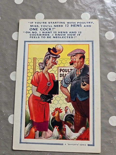 VINTAGE SAUCY SEASIDE Comic Postcard Bamforth Brown Triangle No 488 By ...